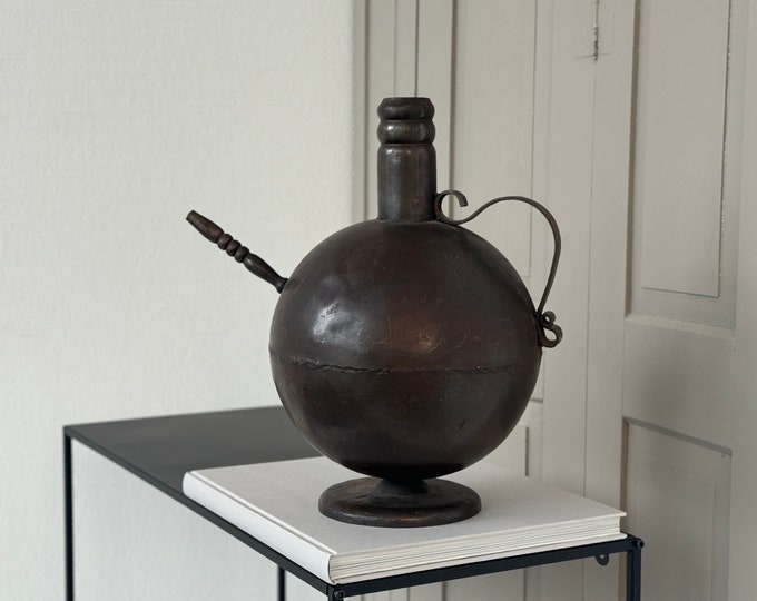 XXL / Old Metal Jug Copper Colored / Handmade / Gorgeously Beautiful ...