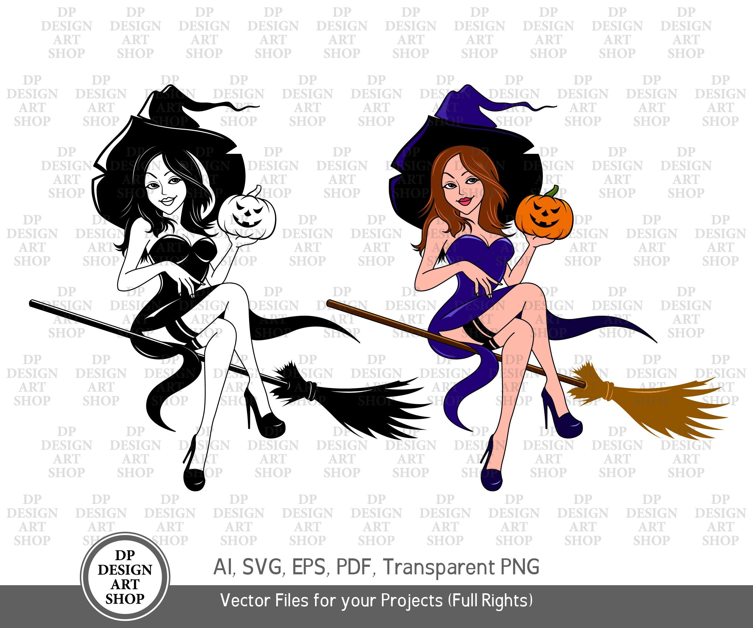Pin Up Girl Halloween Pin Up Girl Silhouette Clipart Color Svg Etsy