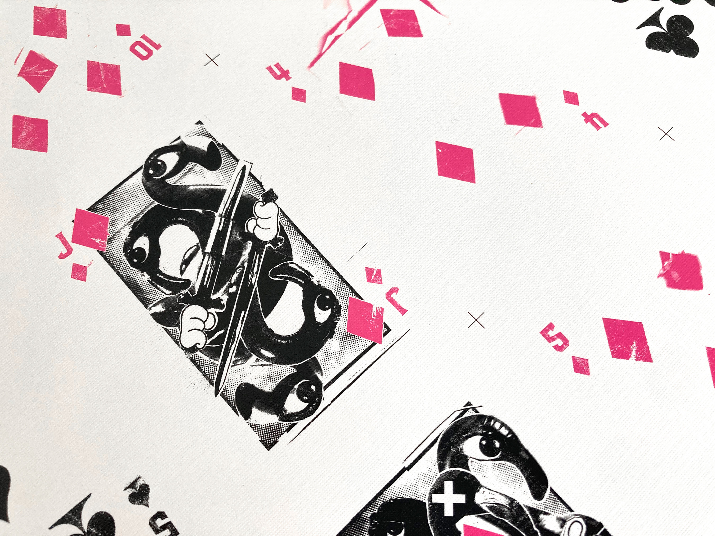 Zine Deck Playing Cards LIMITED EDITION Uncut Sheet - Hand Cut/pasted & Scanned Poker Cards ...
