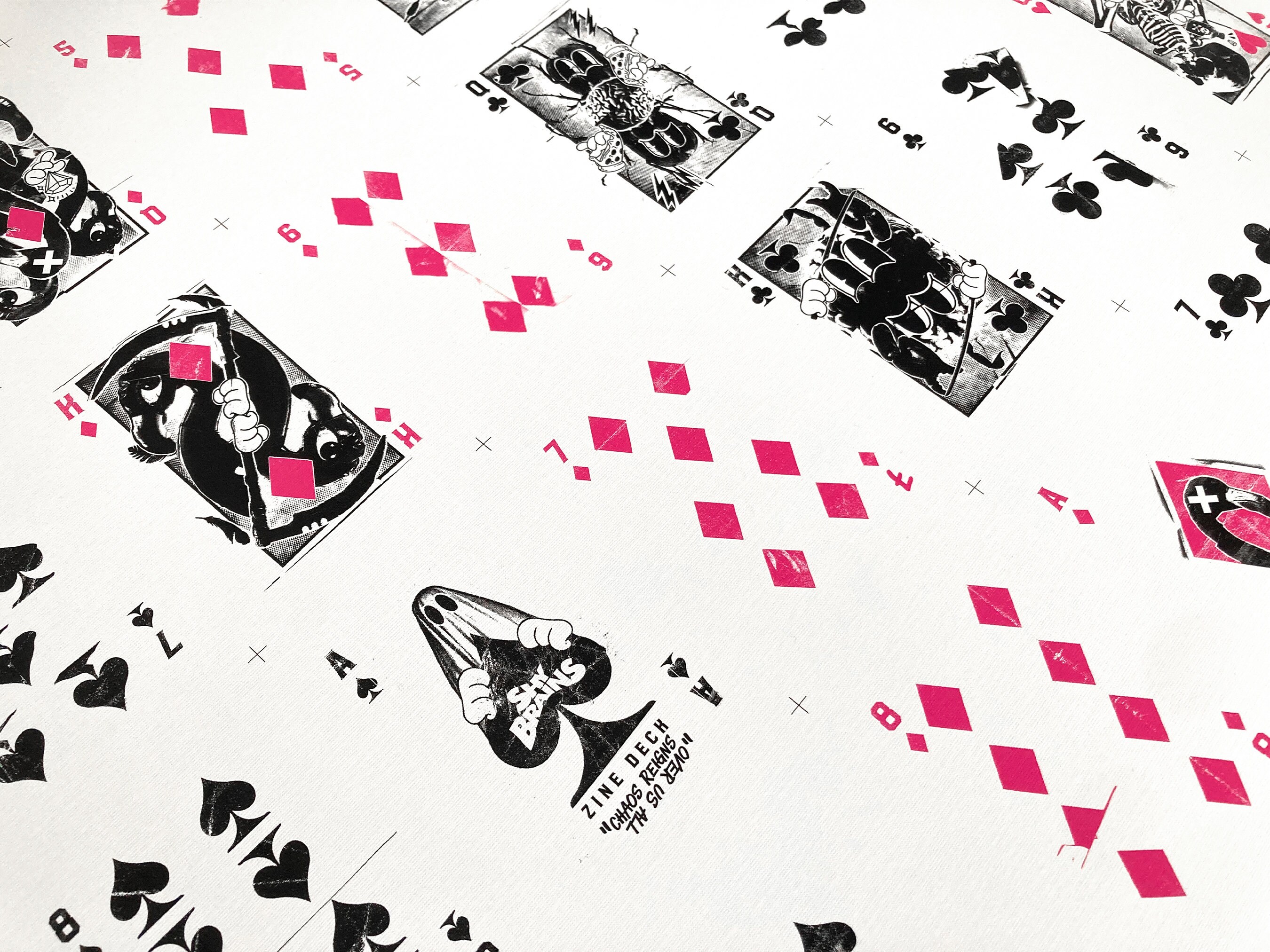 Zine Deck Playing Cards LIMITED EDITION Uncut Sheet - Hand Cut/pasted & Scanned Poker Cards ...