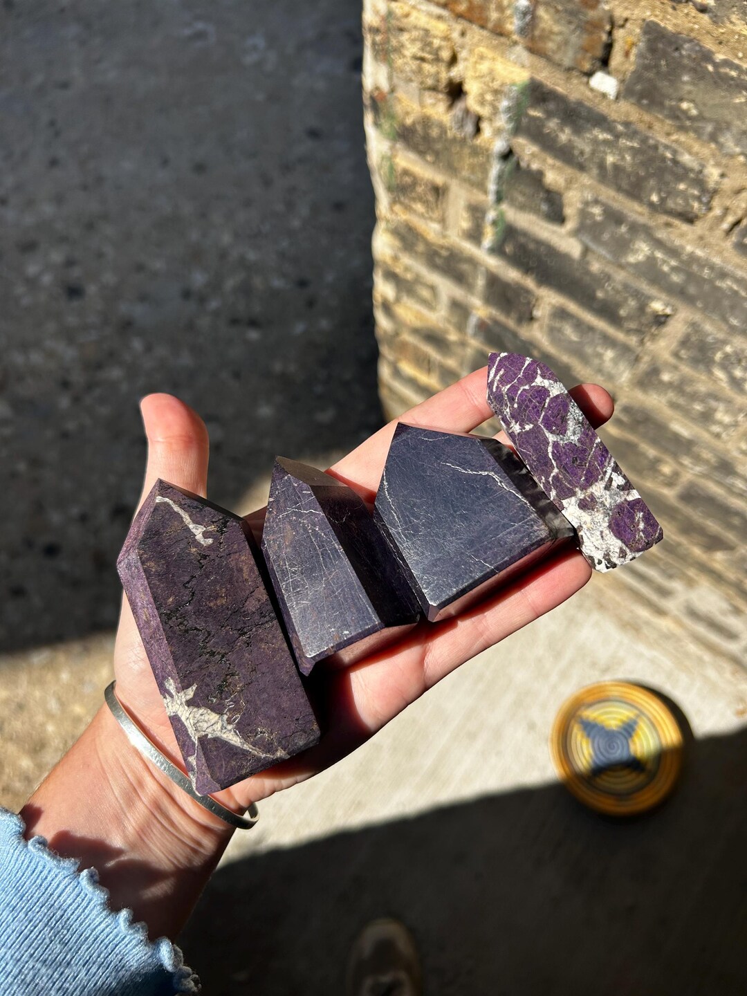 Purpurite Crystal Tower – Rare Purple Stone for Spiritual Decor & Crown ...