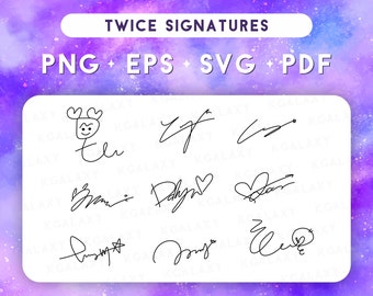 Twice Signature Svg - Etsy