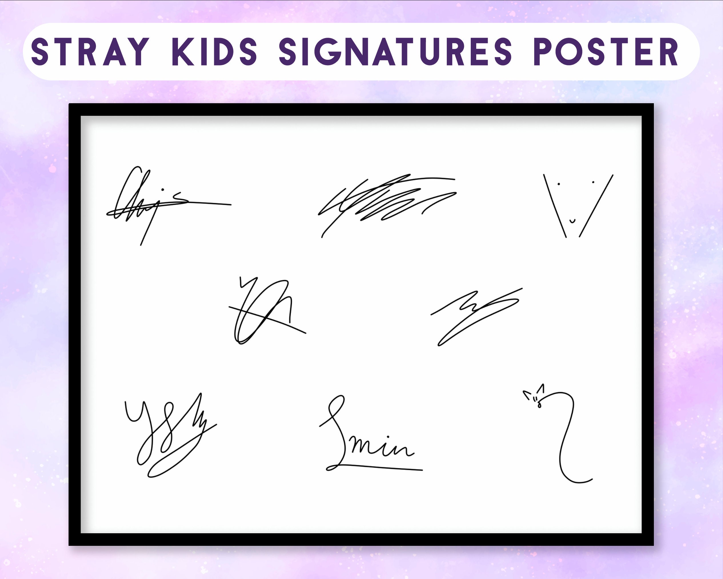 STRAY KIDS Merch Kpop Merch Stray Kids Poster Members - Etsy