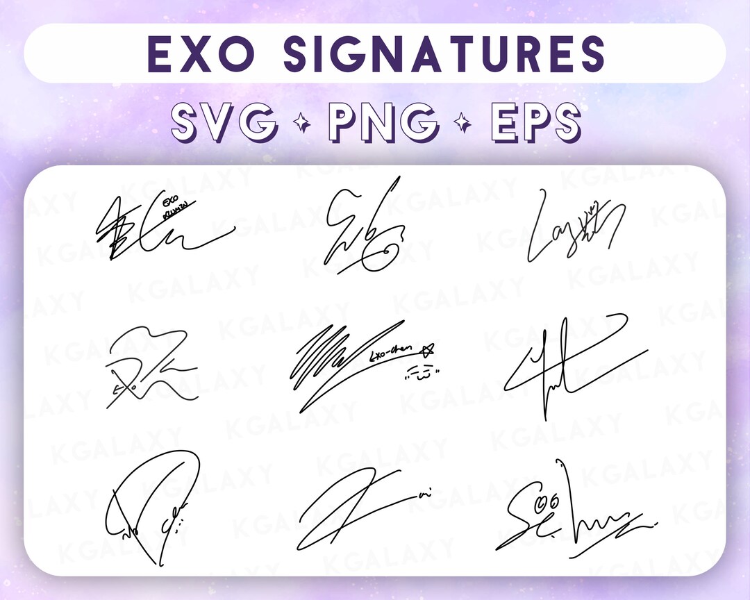 EXO Merch Kpop Merch EXO SVG Png and Eps Vector Files for - Etsy
