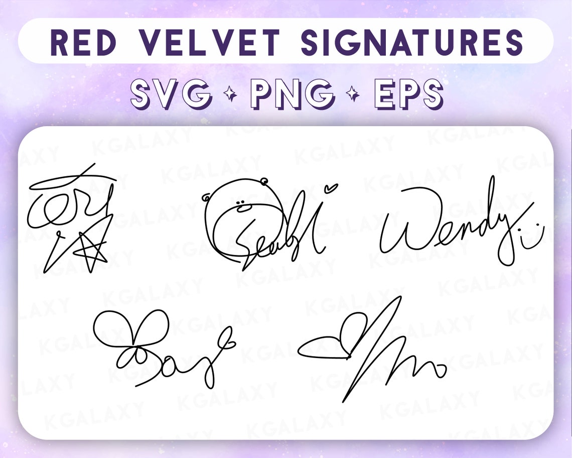 RED VELVET Merch Kpop Merch Red Velvet SVG Png Eps Vector - Etsy