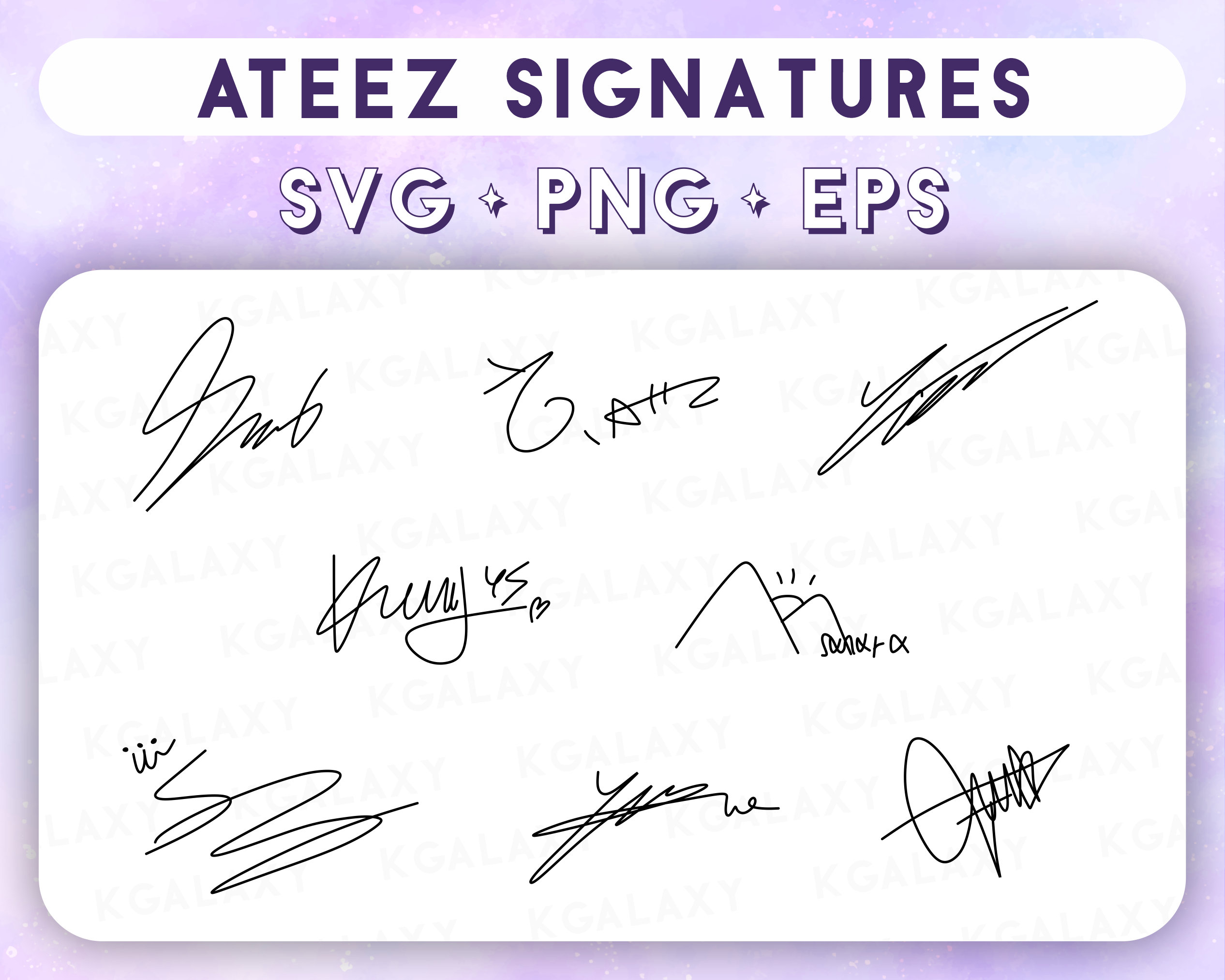 ATEEZ Merch Kpop Merch ATEEZ SVG, Png and Eps Vector Files for Shirt ...