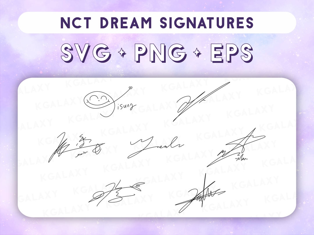 NCT DREAM Merch Kpop Merch NCT Dream Svg Png Eps Vector Files for Shirt ...