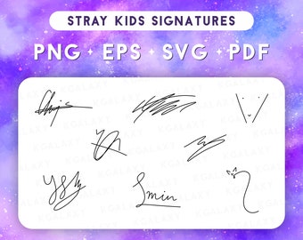 Stray Kids Signatures Svg - Etsy