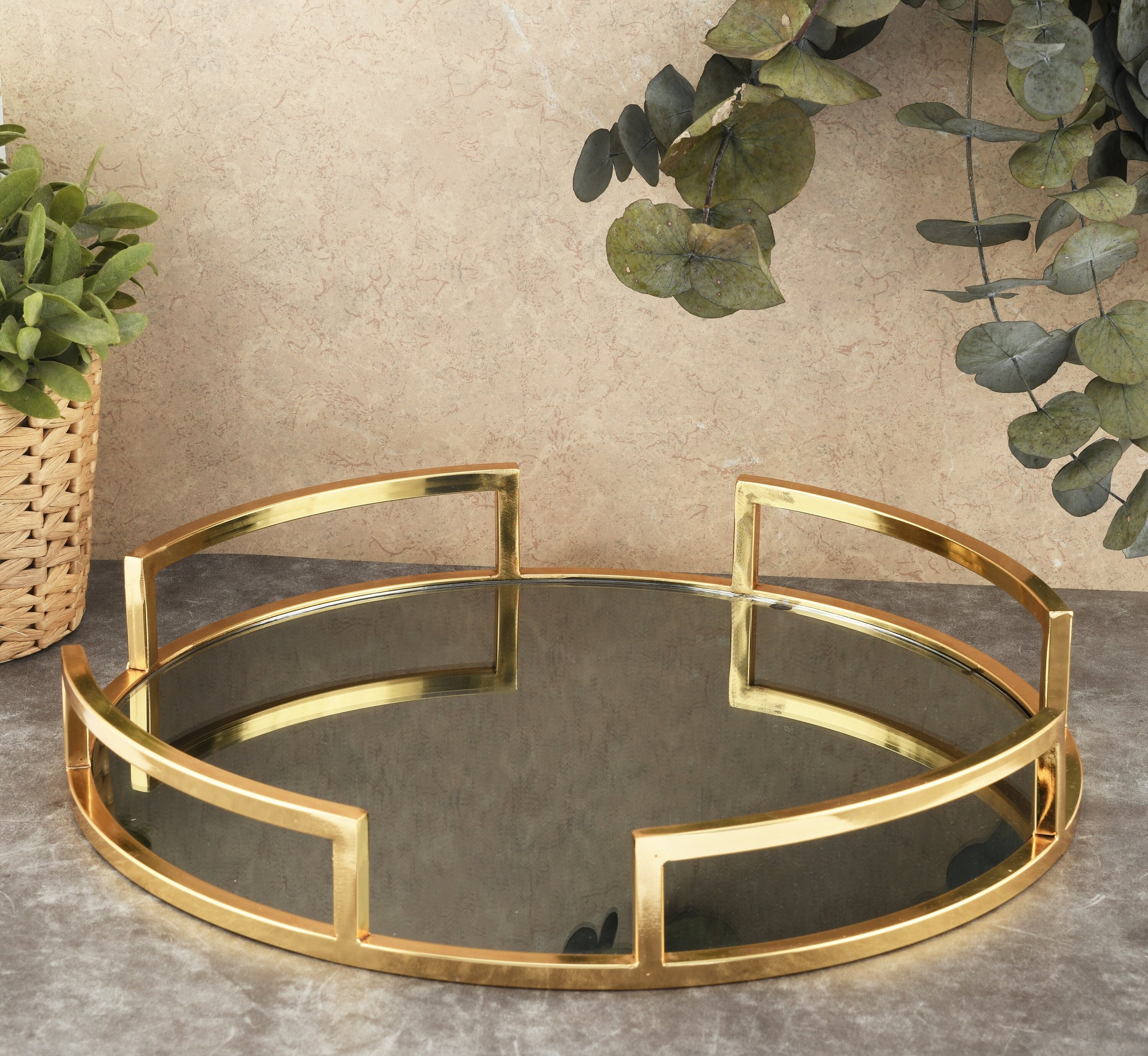 Home Décor Art Deco mirror tray Decorative Trays etna.com.pe