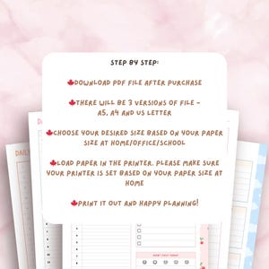Cute Pastel Color Daily Planner Templates Bundle, 2025 2026 Calendar ...