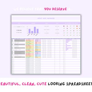 ADHD Kawaii Task Manager, Cute Google Sheets Planner, Get Things Done ...