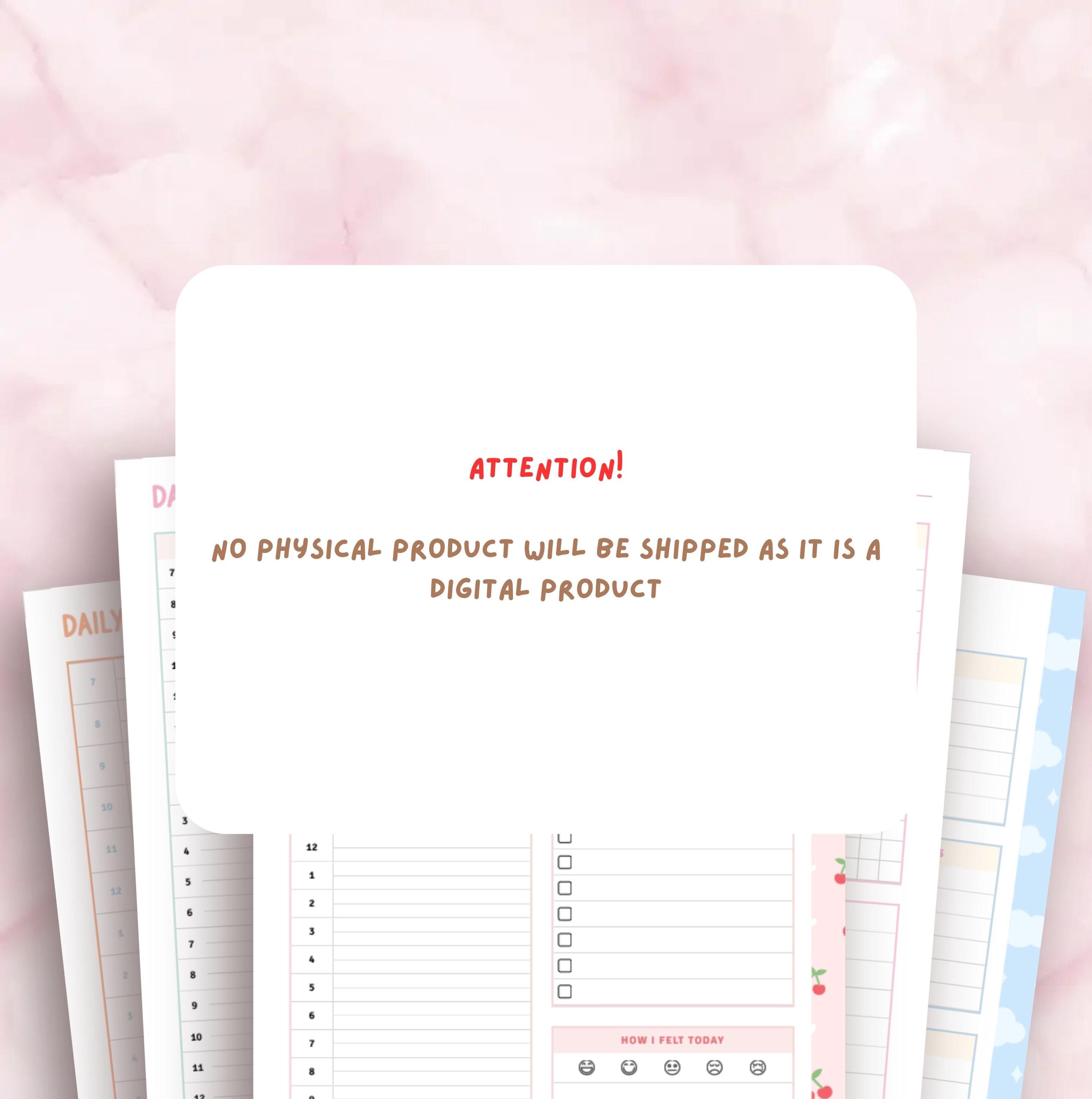 Cute Pastel Color Daily Planner Templates Bundle, 2025 2026 Calendar ...