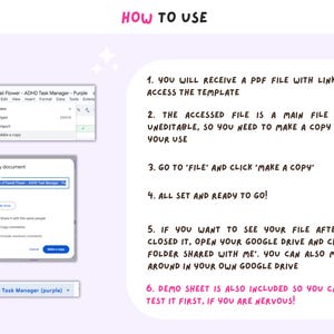 ADHD Kawaii Task Manager, Cute Google Sheets Planner, Get Things Done ...