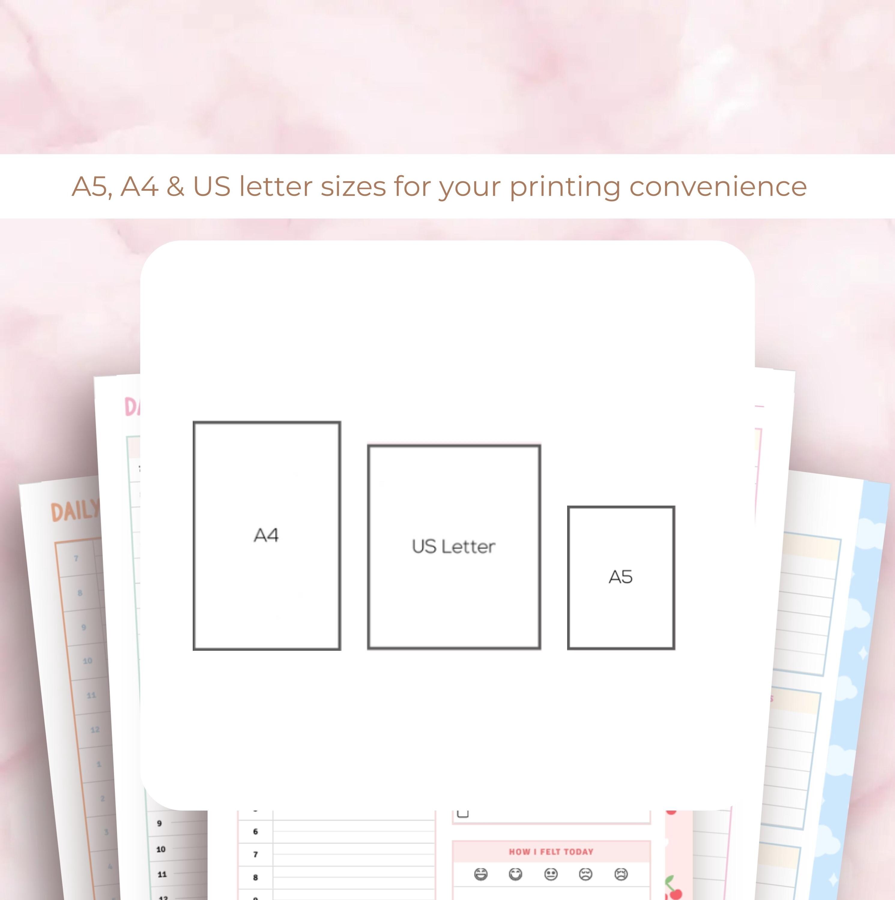 Cute Pastel Color Daily Planner Templates Bundle, 2025 2026 Calendar ...