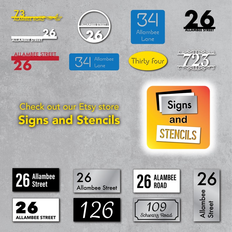 Custom Modern Aluminium House Number and Address Sign – Waterproof Uv ...
