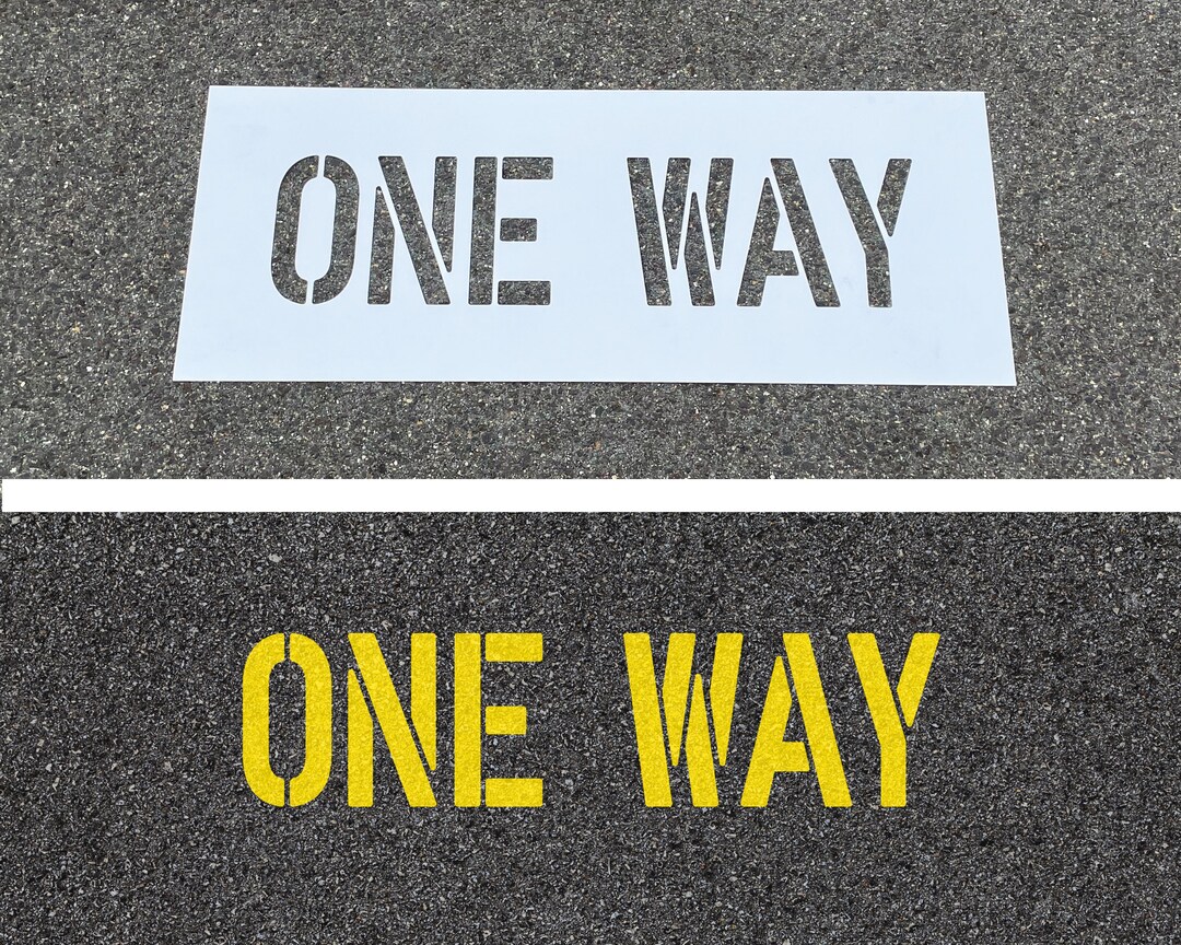 ONE WAY Reusable Line Road Marking Car Park Parking Stencil Sign - Etsy ...