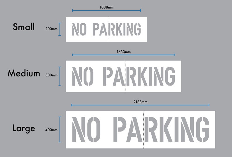 NO PARKING Reusable Line Road Marking Car Park Parking Stencil Sign ...