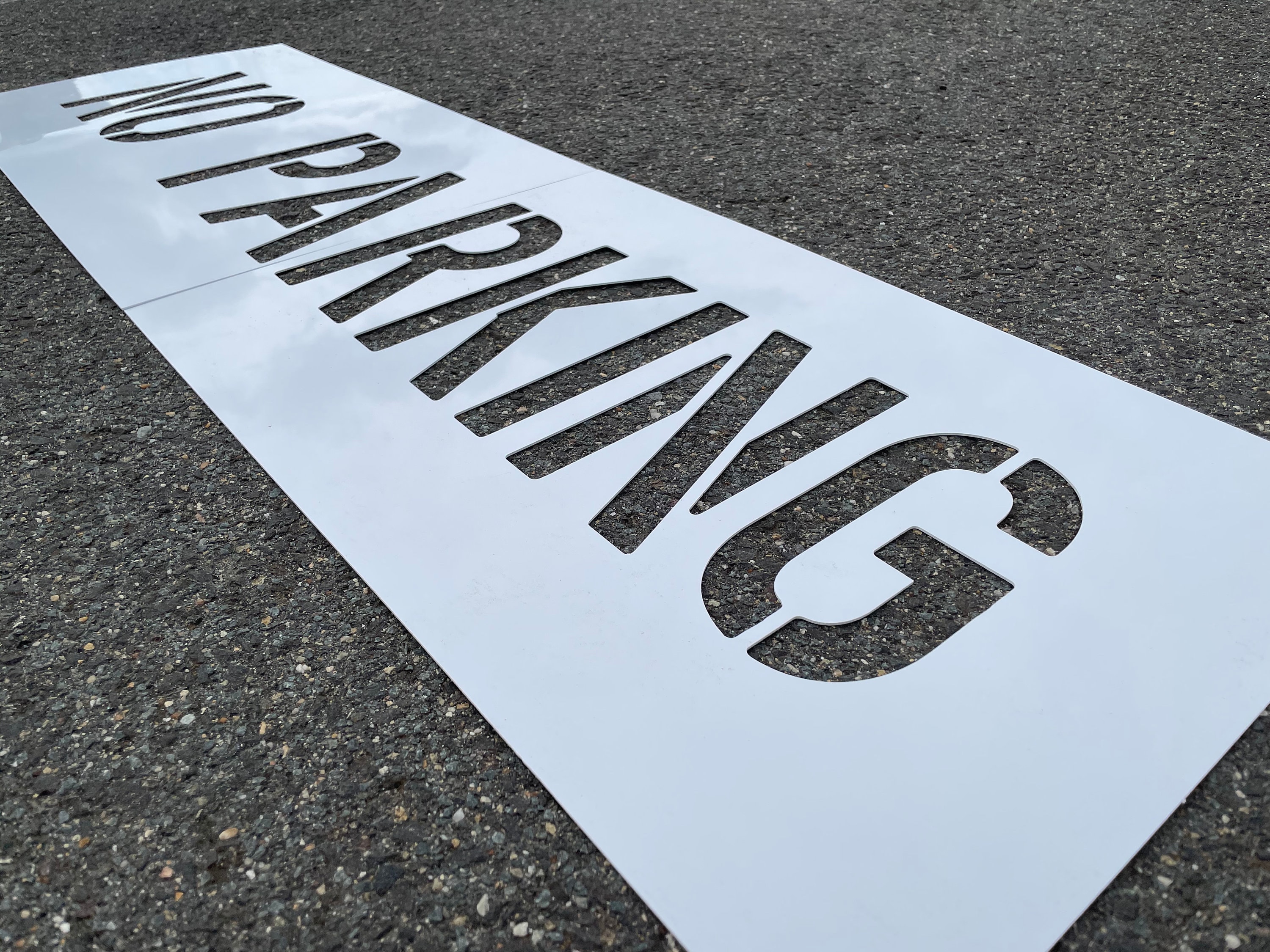 NO PARKING Reusable Line Road Marking Car Park Parking Stencil Sign ...