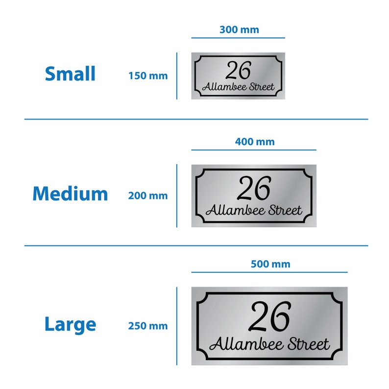 Custom Right-aligned Modern Aluminium House Number and Address Sign ...