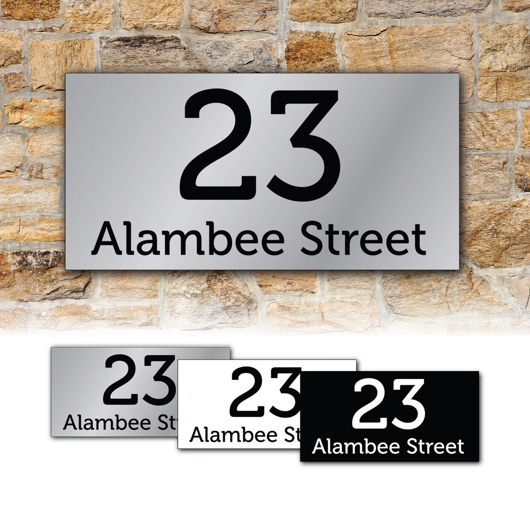 Waterproof & Uv-resistant Aluminium House Number and Street Name ...