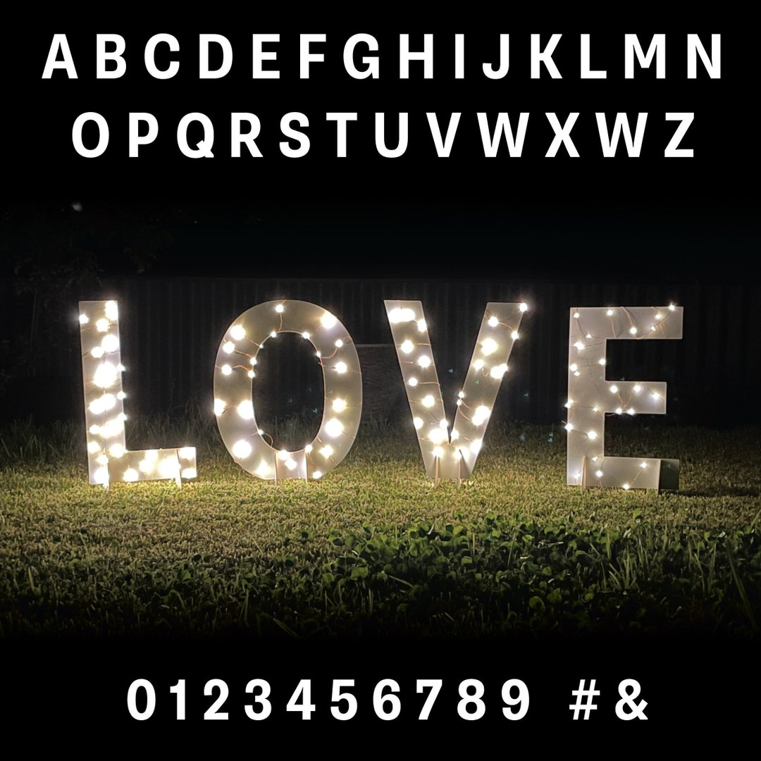 Custom Name Marquee Light-up Letters – LED Event Sign for Birthdays ...
