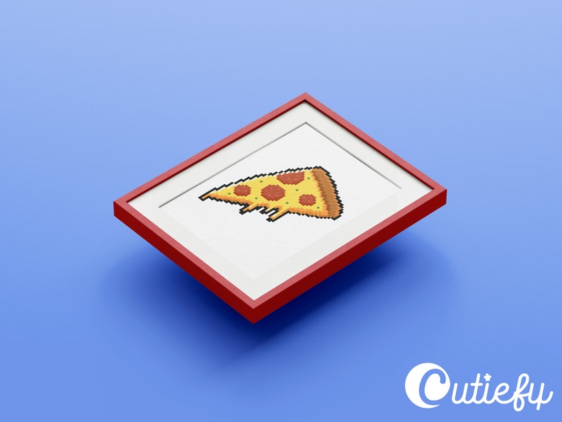 Printable Pizza Food Pixel Art Pepperoni Käse Junk Fast Food Scheibe ...