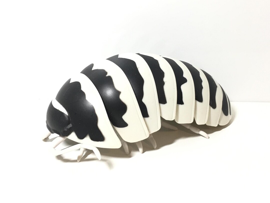 Plastic Zebra Pill Bug Roly Poly Insect Potato Bug Isopod Figure W ...