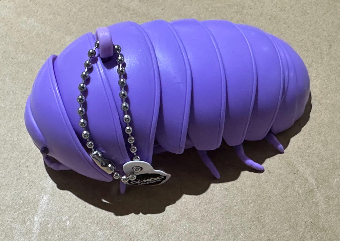 Plastic Pill Bug Roly Poly Insect Potato Bug Isopod KEYCHAIN Figure W ...