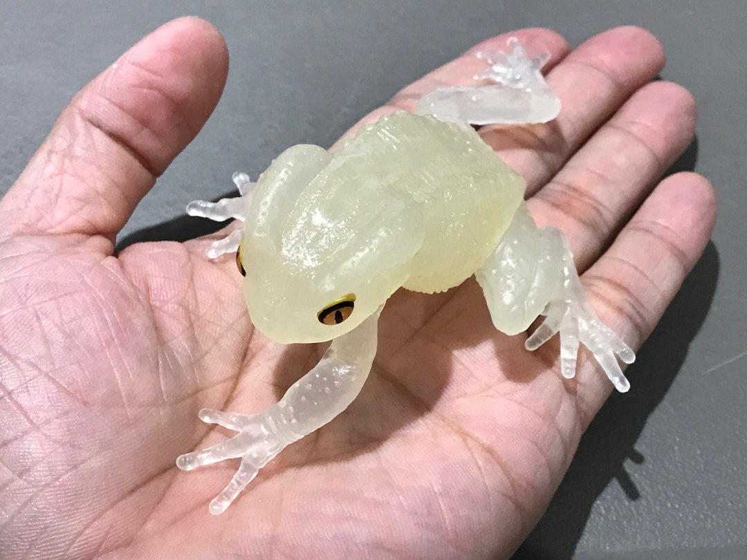 Realistic Waxy Monkey Leaf Tree Frog Plastic Glow in Dark Clear Color ...