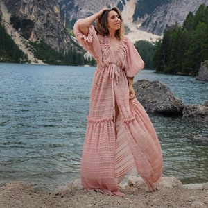 Kerin Light Rose Dress. Women's Boho Set| Dress for the Maternity ...