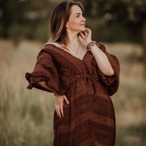 Kerin Brown Dress. Women's Boho Set| Dress for the Maternity Session ...