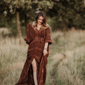 Kerin Brown Dress. Women's Boho Set| Dress for the Maternity Session ...