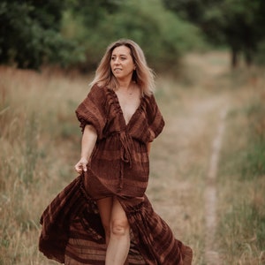 Kerin Brown Dress. Women's Boho Set| Dress for the Maternity Session ...