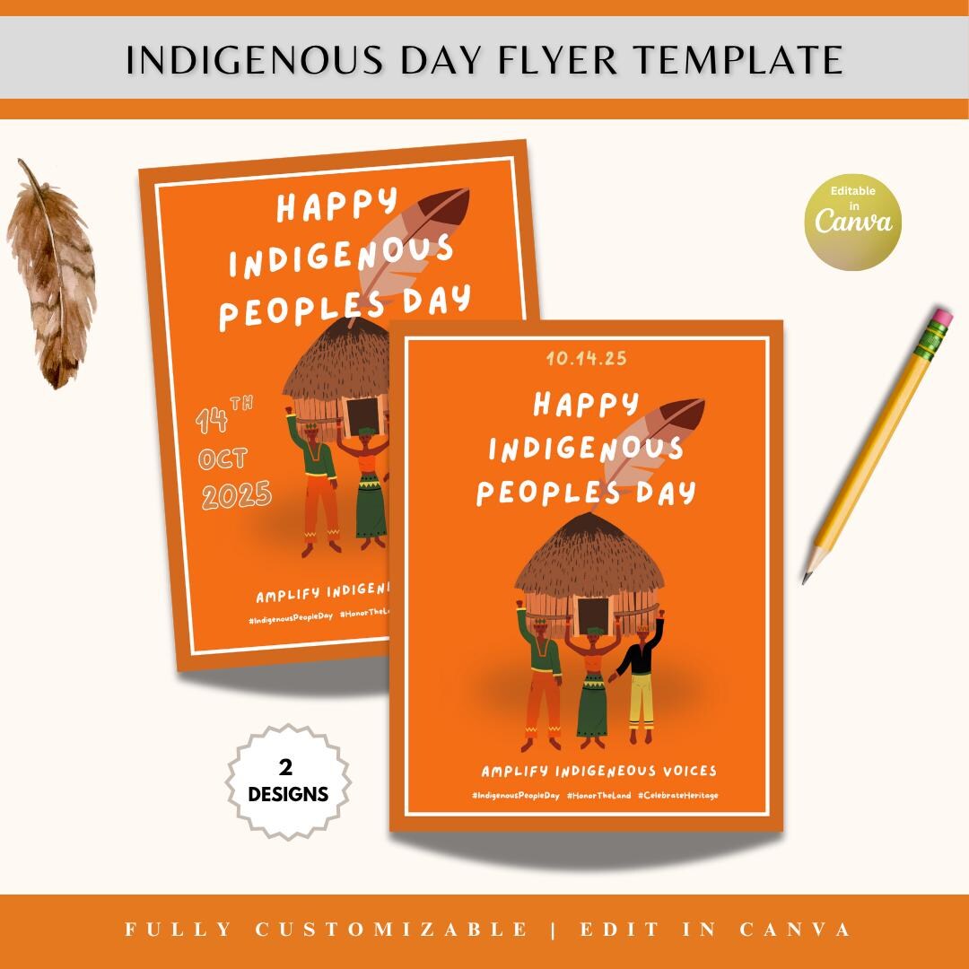 Editable Indigenous Day Poster Indigenous Peoples Day Native American ...
