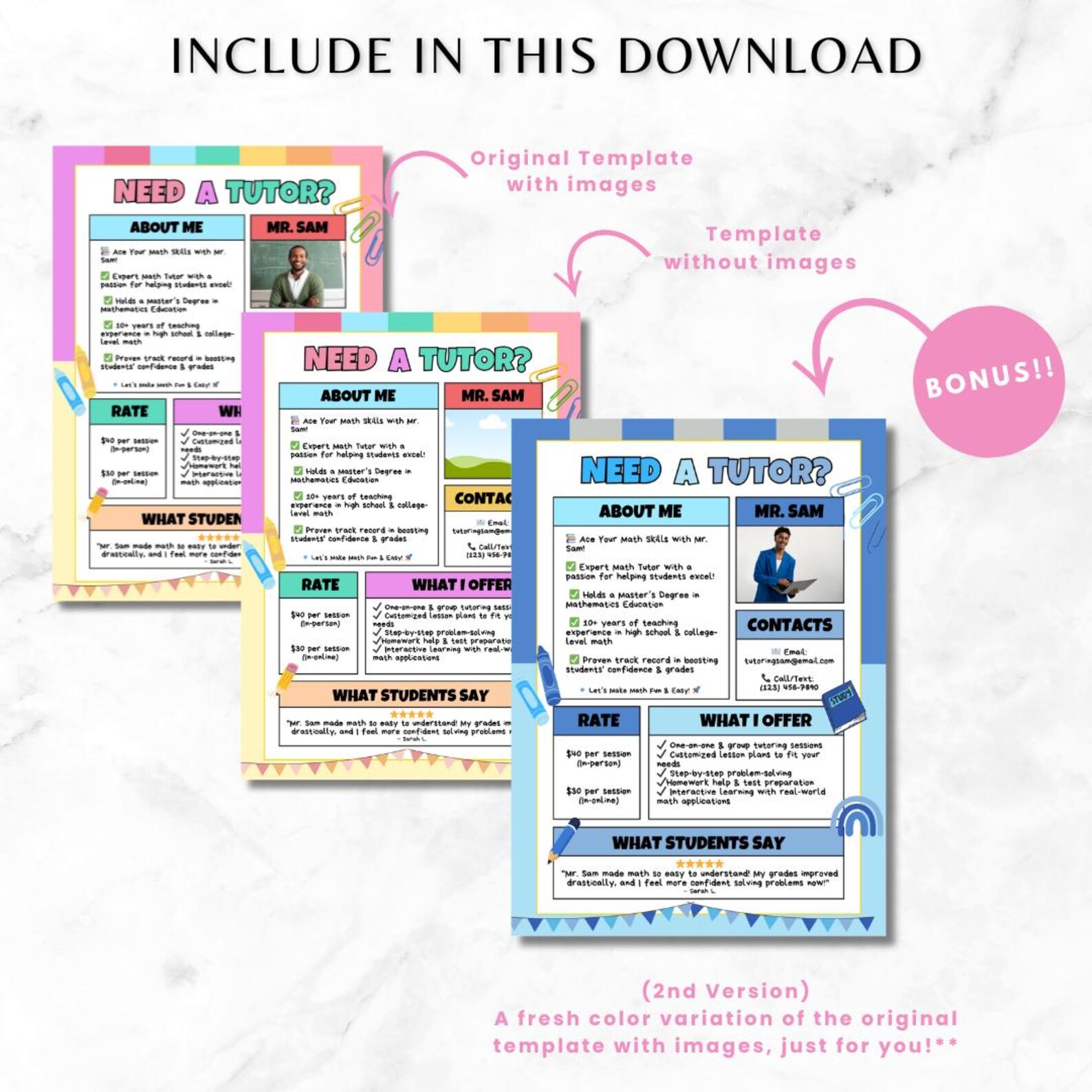 Tutoring Flyer Tutor Flyer for Teacher Online Tutoring Template ...