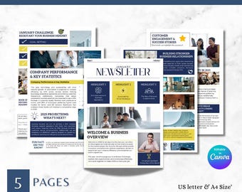 Modern Newsletter Template Business Newsletter for Corporate Business ...