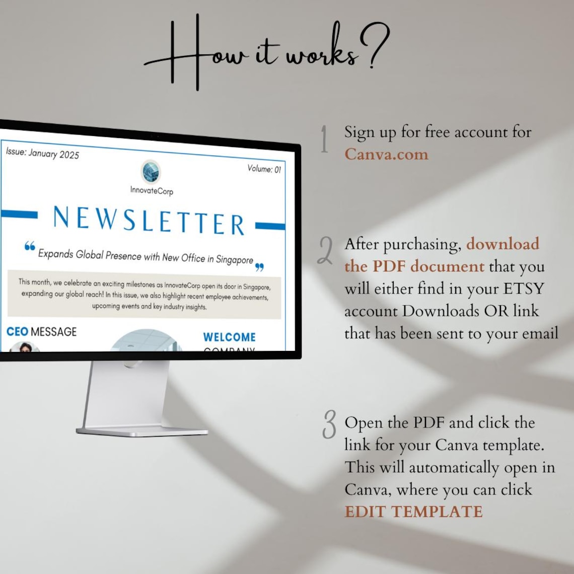 Modern Newsletter Template Business Newsletter for Corporate Business ...