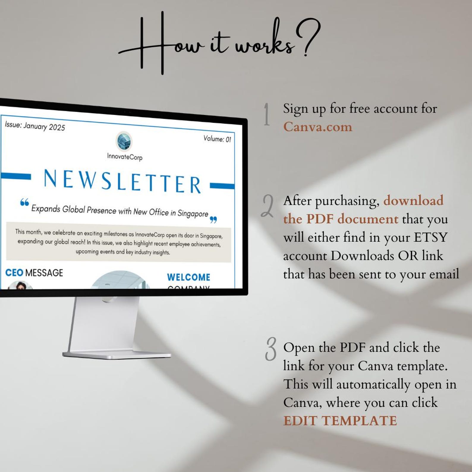 Modern Newsletter Template Business Newsletter for Corporate Business ...