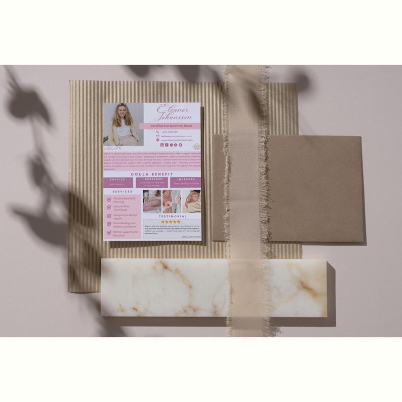 Postpartum Doula Flyer Birth Doula Template Birth Plan for Midwives ...