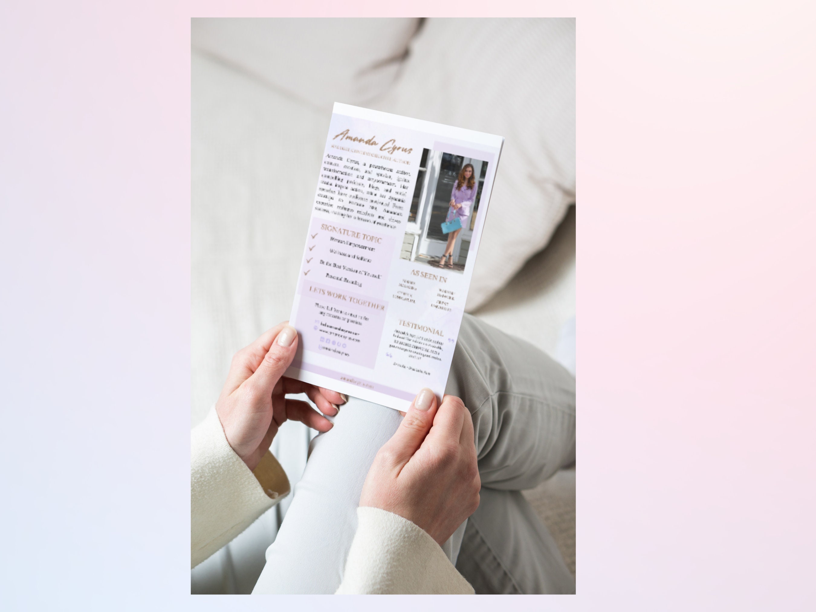 Printable Speaker Sheet Template Editable Keynote Speaker One Sheet ...