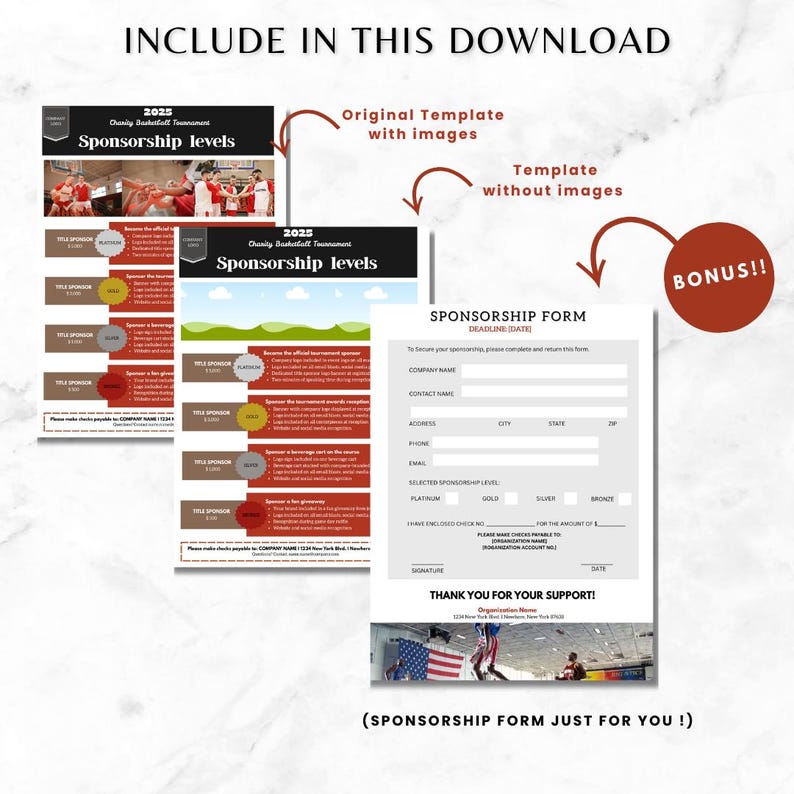 Sponsorship Fundraising Flyers Template Non Profit Event Sponsorship ...