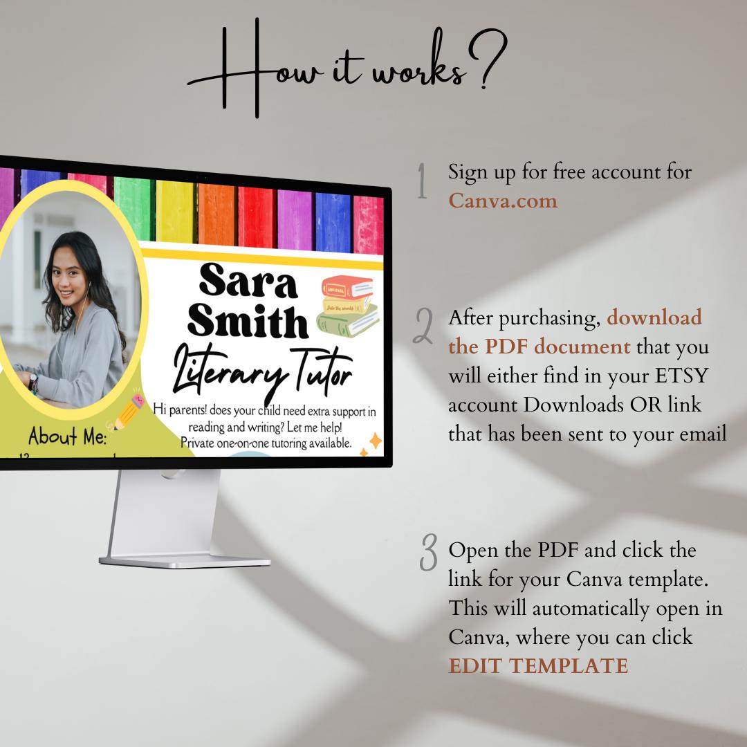 Tutoring Flyer Tutor Flyer for Teacher Online Tutoring Template ...
