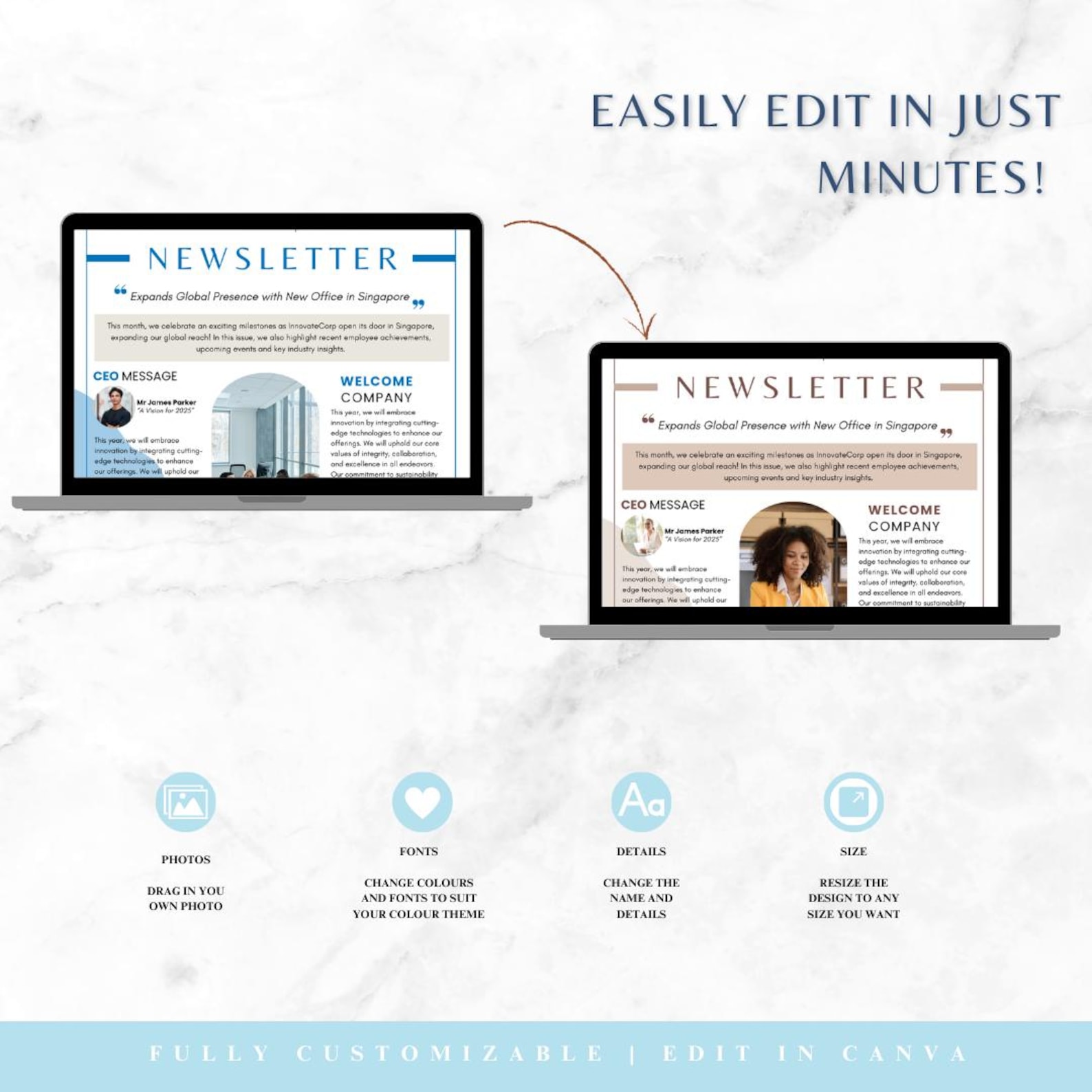 Modern Newsletter Template Business Newsletter for Corporate Business ...