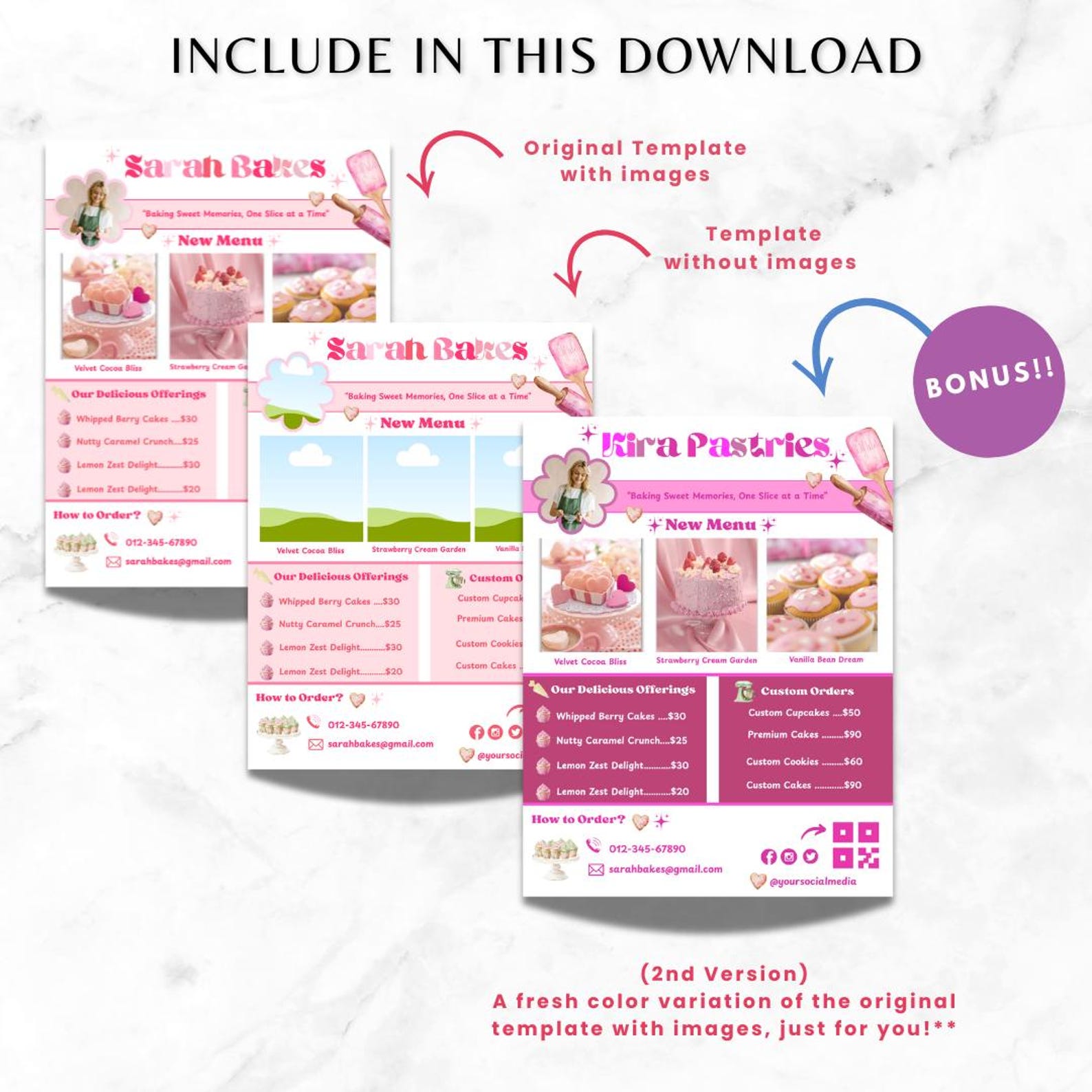 Bakery Flyer Sweet Treat Flyer Template Bake Sale Flyer Dessert Flyer ...