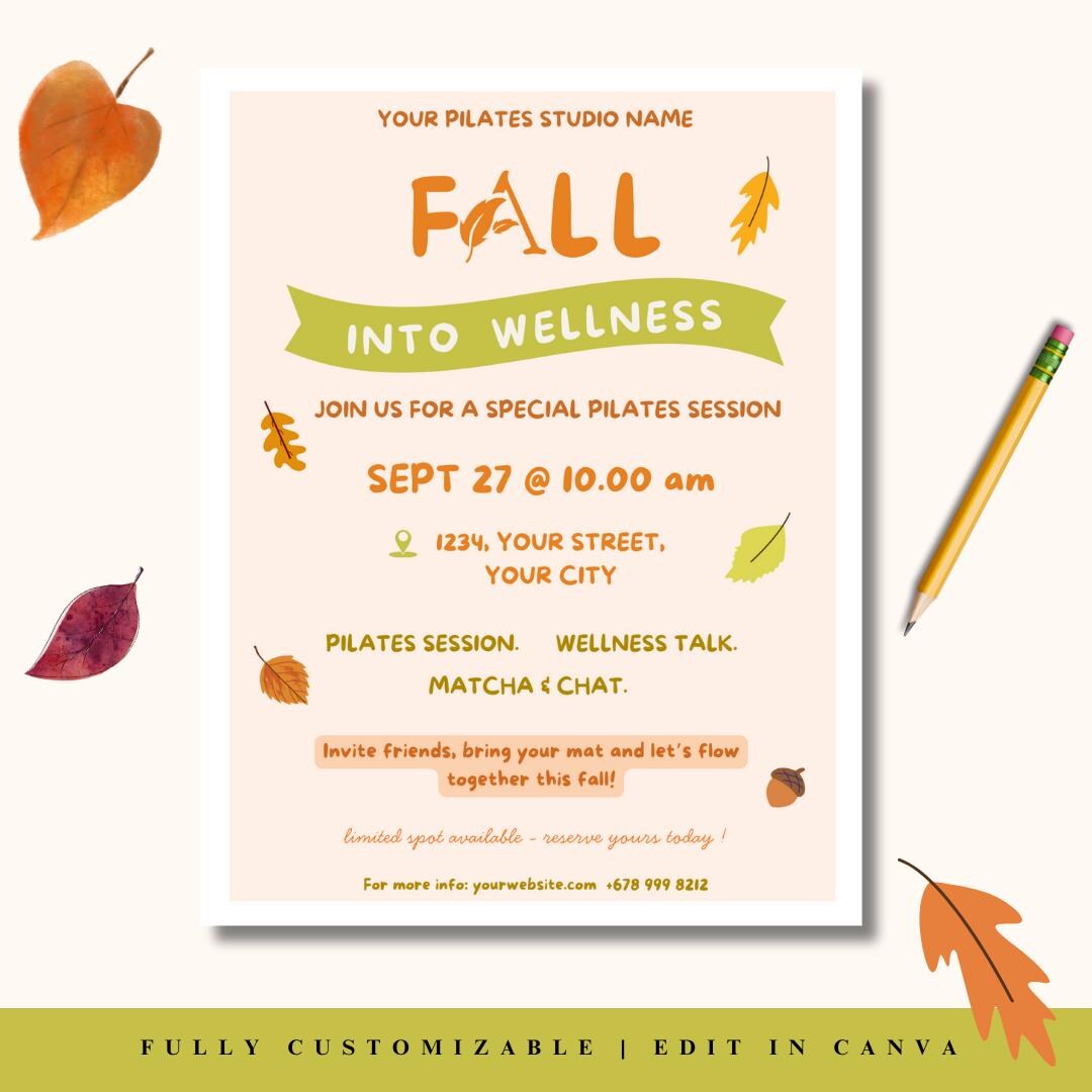 Editable Fall Events Printable Fall Festival Flyer Fall Fest Poster ...