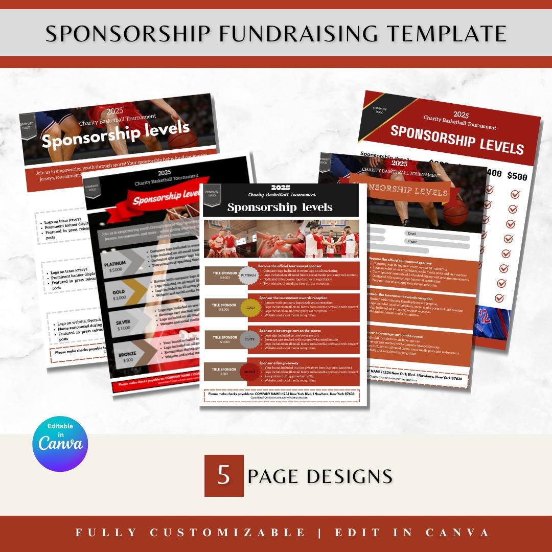 Sponsorship Fundraising Flyers Template Non Profit Event Sponsorship ...