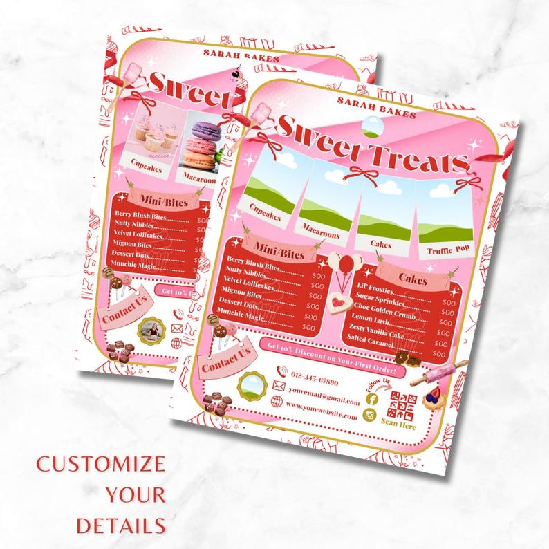 Cake Flyer Template Bakery Flyer Template Bake Sale Flyer Sweet Treats ...