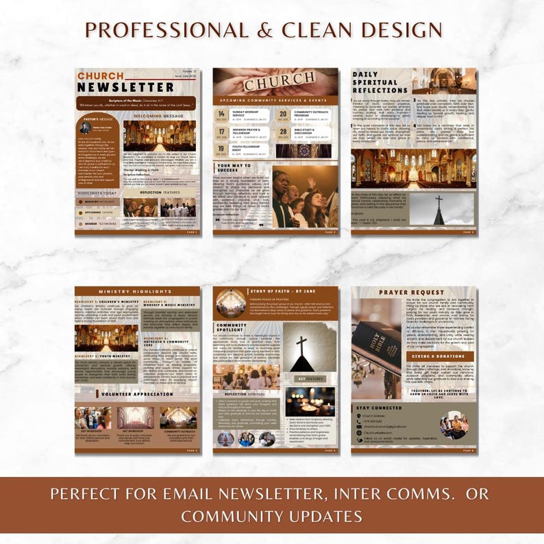 Church Newsletter Template Editable Church Updates Church Newspaper ...