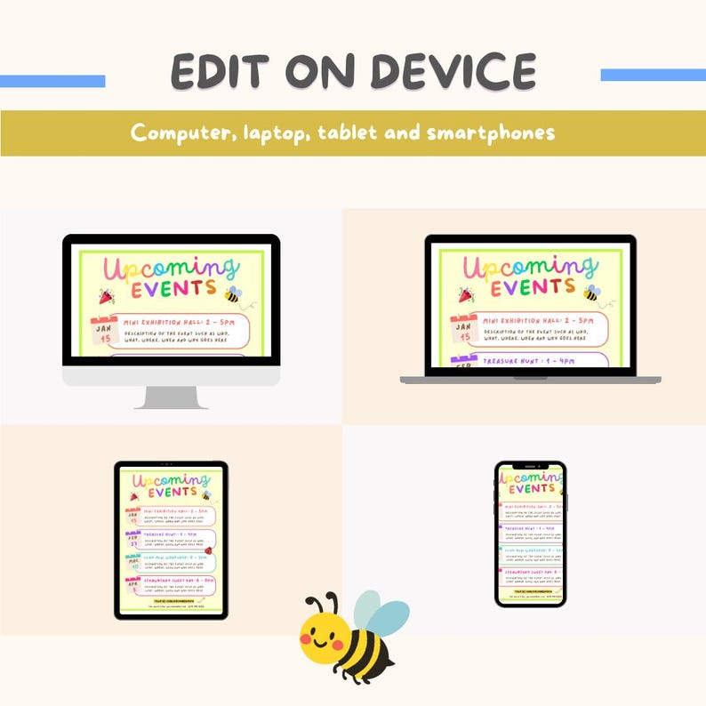 Editable Events Flyer Upcoming Event Flyer Event Planner Timetable ...