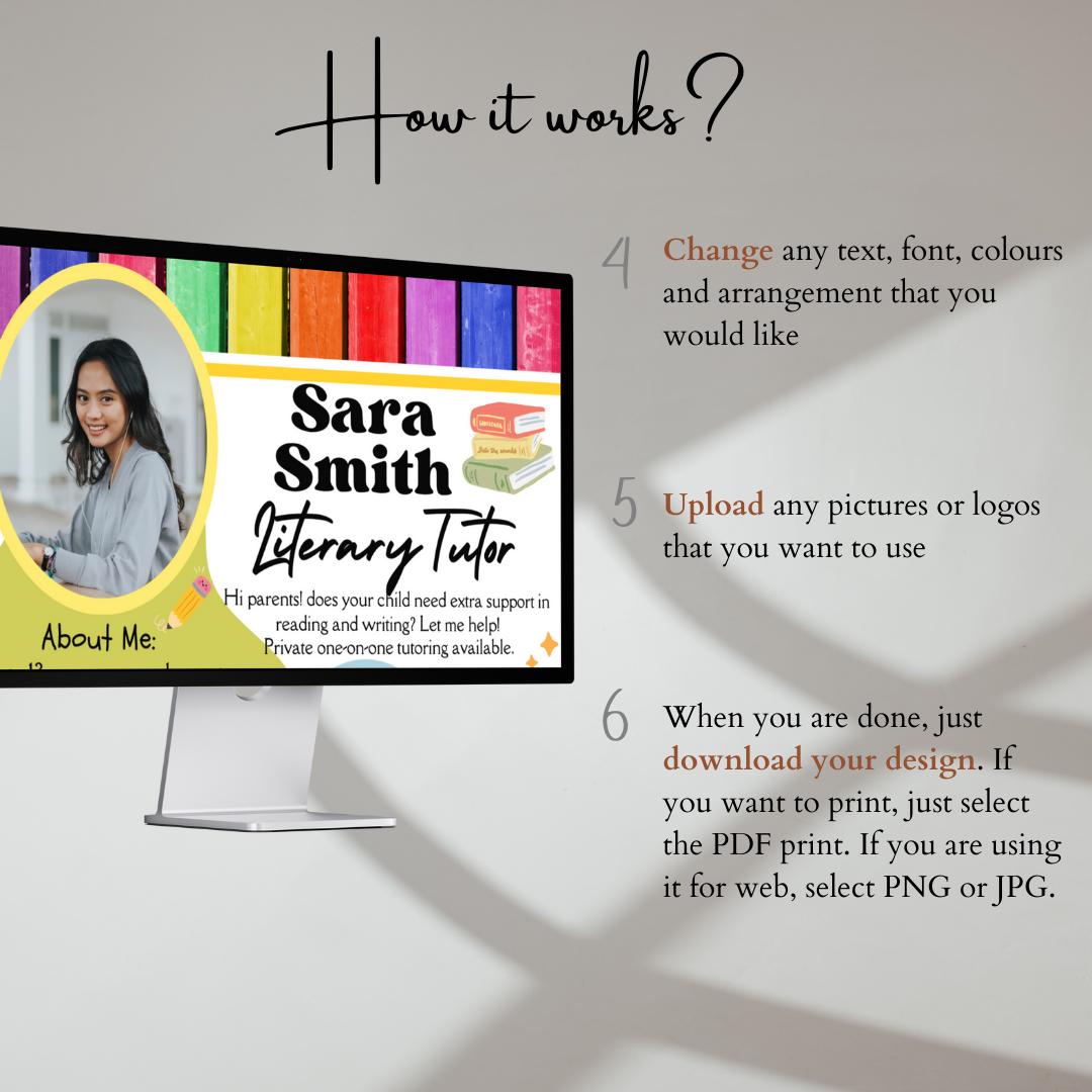 Tutoring Flyer Tutor Flyer for Teacher Online Tutoring Template ...